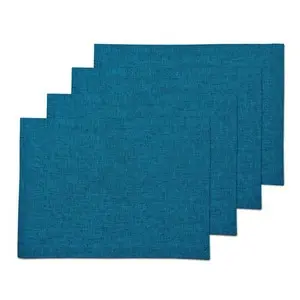 SOLINO HOME Linen Placematsathena Chambray Teal