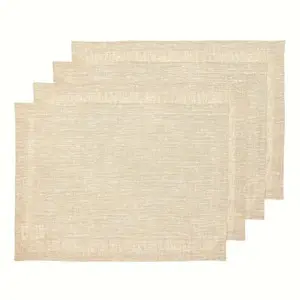 SOLINO HOME Linen Placematsathena Champagne Beige