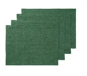 SOLINO HOME Linen Placematsathena Forest Green