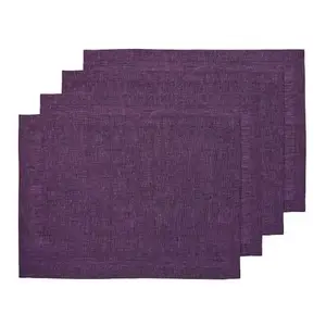 SOLINO HOME Linen Placematsathena Grape