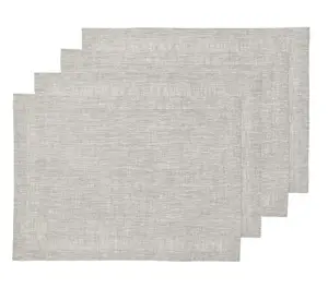 SOLINO HOME Linen Placematsathena Oyster Grey