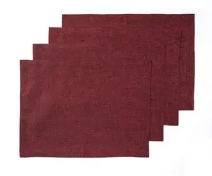 SOLINO HOME Linen Placematsathena Red Garnet