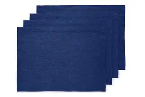 SOLINO HOME Linen Placematsathena Royal Blue