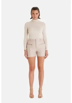 FURNIQ UK Leather Fashion Short