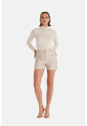 FURNIQ UK Leather Fashion Short