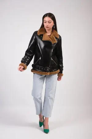 FURNIQ UK Shearling Aviator Jacket