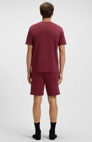 BOSS Mix Match Stretch Cotton Lounge T-shirt - Dark Red