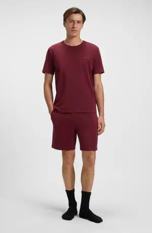BOSS Mix Match Stretch Cotton Lounge T-shirt - Dark Red