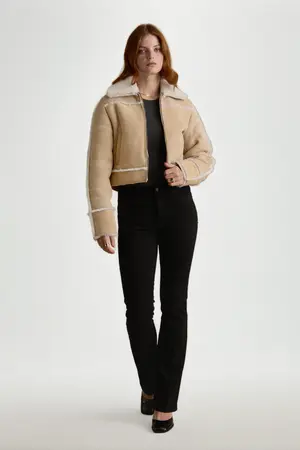 FURNIQ UK Clara Suede Shearling Jacket