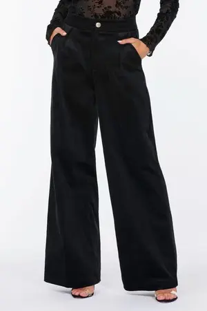 BISHOP + YOUNG Sorrento Corduroy Trousers - Black