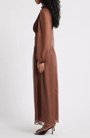 PETAL & PUP Neveah Long Sleeve Maxi Dress