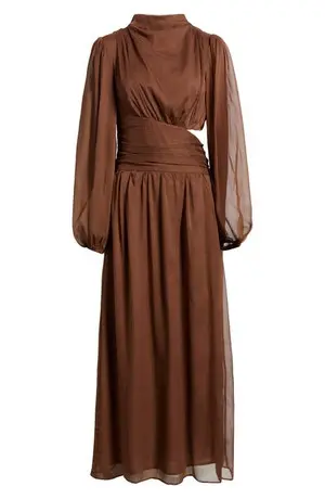 PETAL & PUP Neveah Long Sleeve Maxi Dress