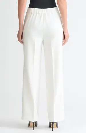 KASPER Pull-on Trouser Pants - Vanilla Ice