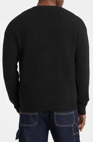 Guess Bouclé V-neck Cardigan - Black