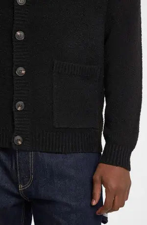 Guess Bouclé V-neck Cardigan - Black