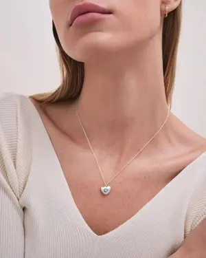 Astley Clarke Mini Heart Locket Necklace - Silver