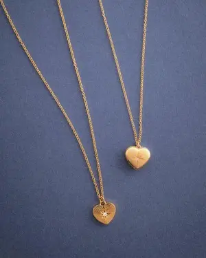 Astley Clarke Mini Heart Locket Necklace - Gold