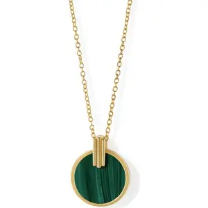 Astley Clarke Gold Vermeil Stilla Pendant Necklace - Malachite