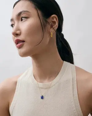 Astley Clarke Gold Vermeil Deco Pendant Necklace