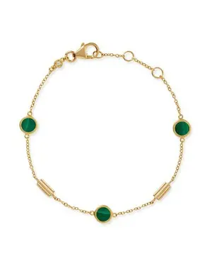 Astley Clarke Gold Stilla Station Bracelet - Malachite