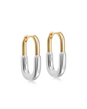 Astley Clarke Celestial U-shape Hoop Earrings - Gold And Silver