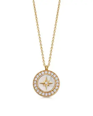 Astley Clarke Gold Vermeil Polaris Locket Necklace - Mother Of Pearl