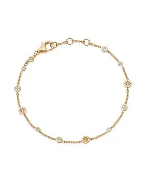 Astley Clarke Gold Vermeil White Sapphire Station Bracelet - North Star