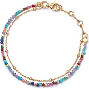 Astley Clarke Gold Vermeil Fine Gemstone Biography Bracelet - Multi