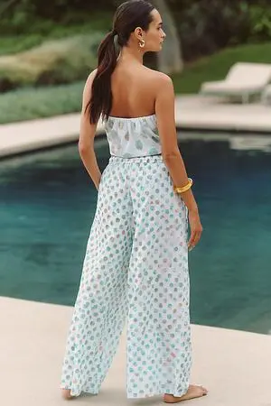 CELANDINE Wide-leg Polka Dot Pants