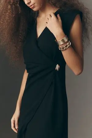Anthropologie Sleeveless Knit A-line Midi Dress With Hardware