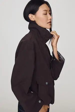 PILCRO Duncan Bubble Utility Jacket - Chocolate