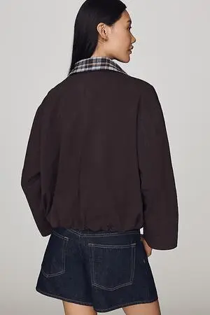 PILCRO Duncan Bubble Utility Jacket - Chocolate