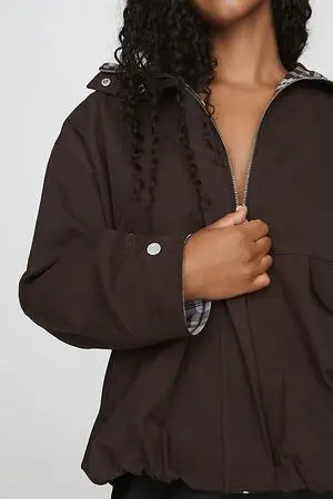PILCRO Duncan Bubble Utility Jacket - Chocolate