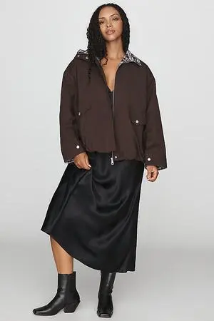 PILCRO Duncan Bubble Utility Jacket - Chocolate