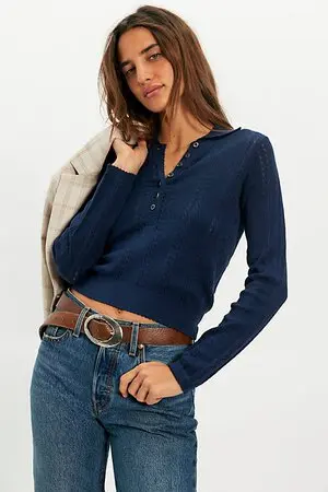 Free People Collared Thermal Tops