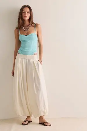 Free People Corset Bodysuit With Lace Trim - Waterspout