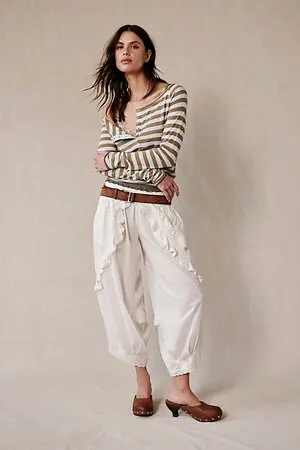 Free People Intimately Loved You First House Pants - White Alyssum