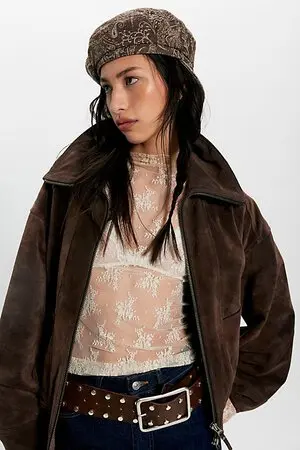 Free People Bandana Printed Cadet Hat - Brown