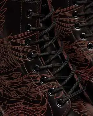 Dr. Martens 1460 Phoenix Arcadia Leather Boots - Red