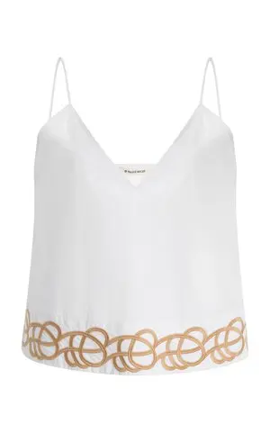 BY MALENE BIRGER Jennie Embroidered Cotton Vest - White