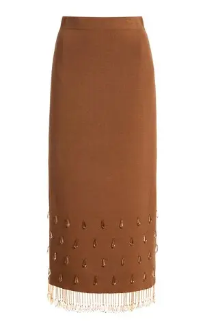 BY MALENE BIRGER Estilla Bead-embellished Midi Skirt