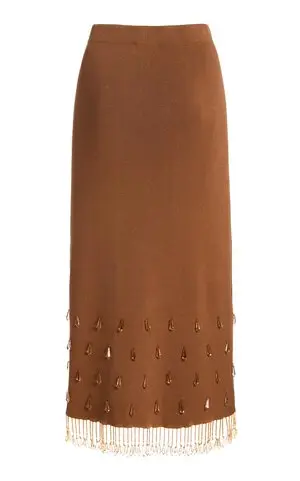 BY MALENE BIRGER Estilla Bead-embellished Midi Skirt