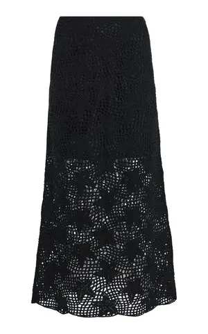 BY MALENE BIRGER Roz Cotton Crochet Midi Skirt