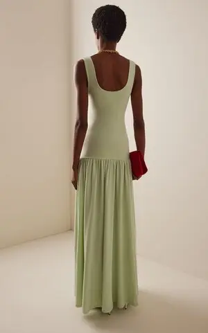 BY MALENE BIRGER Marcielle Cotton-blend Maxi Dress - Green