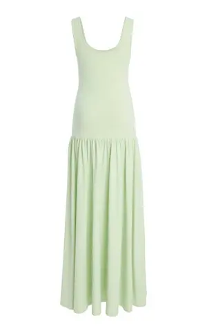BY MALENE BIRGER Marcielle Cotton-blend Maxi Dress - Green