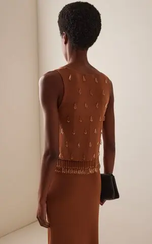 BY MALENE BIRGER Hysa Bead-embellished Tank Top - Bronze