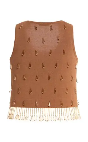 BY MALENE BIRGER Hysa Bead-embellished Tank Top - Bronze