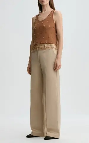 BY MALENE BIRGER Hysa Bead-embellished Tank Top - Bronze