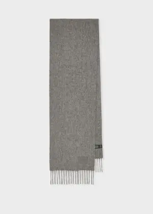 Paul Smith Cashmere Logo Scarf - Grey
