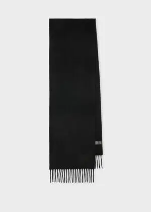 Paul Smith Cashmere Logo Scarf - Black